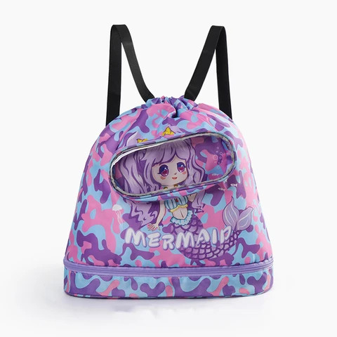 Buy Summer Beach Backpack Vibes Kids Swimming Drawstring Backpack ...