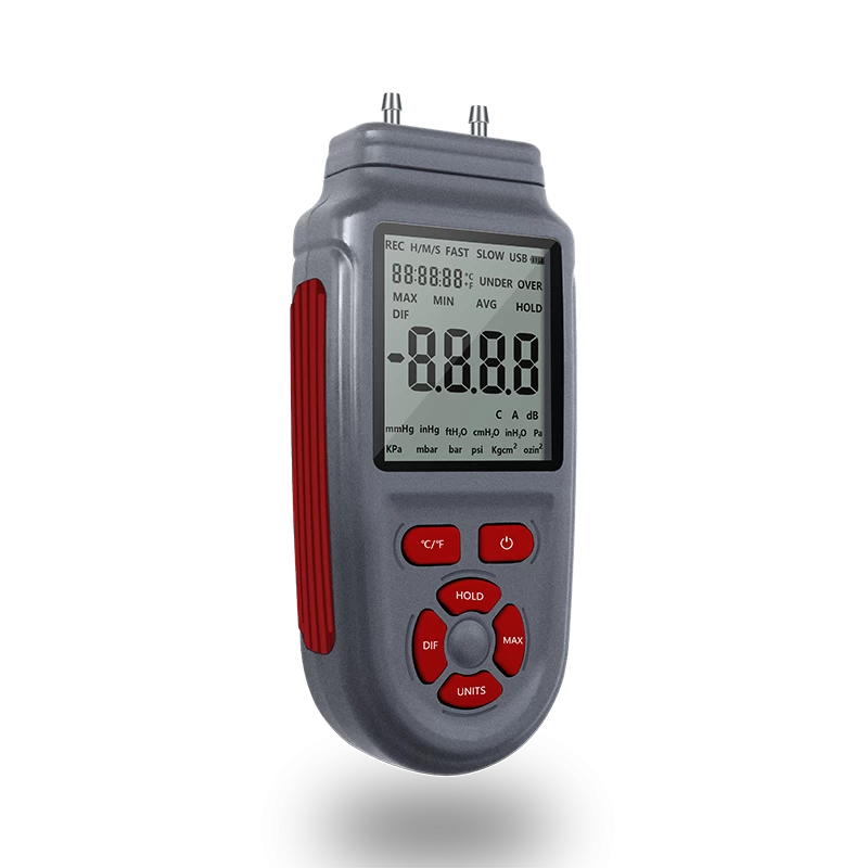 Buy Hand Held Differential Pressure Gauge Max Button 100 Psi Air ...