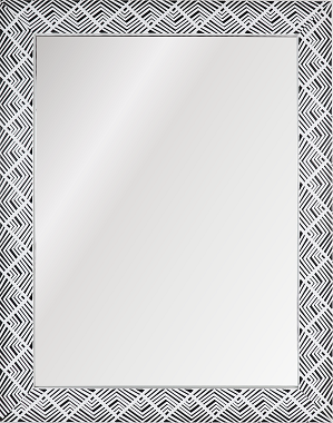 Buy Black With White Stripe Mirror Made By Ps And Mirror For Home ...