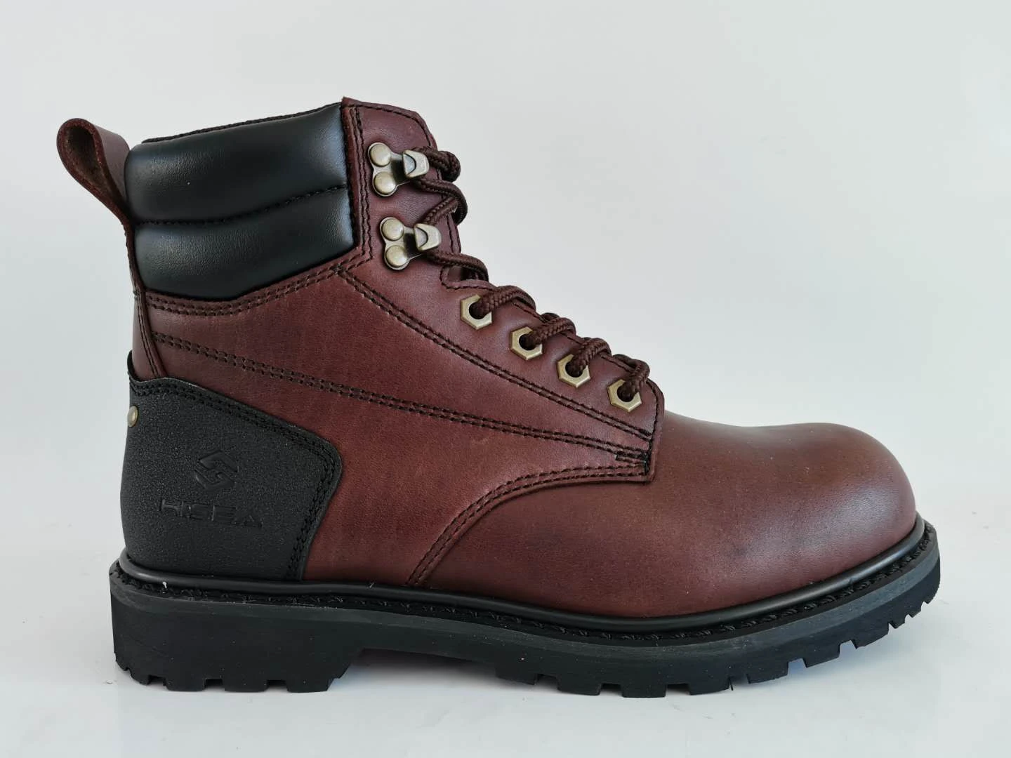 Buy 6 Inch Safety Shoes Work Boots Genuine Leather Steel Toe from ...
