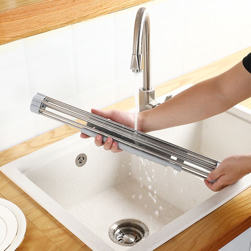 Buy Roll Up Dish Drying Rack Adjustable Over The Sink Storage Shelf ...