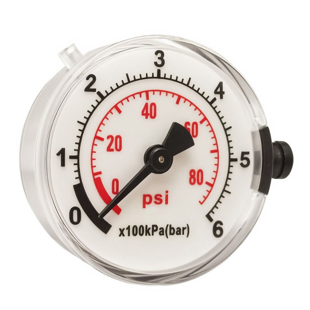 Buy Car Pressure Gauge 1-3/5" Dial Side Mount, 80psi 6bar, Dual Scale ...