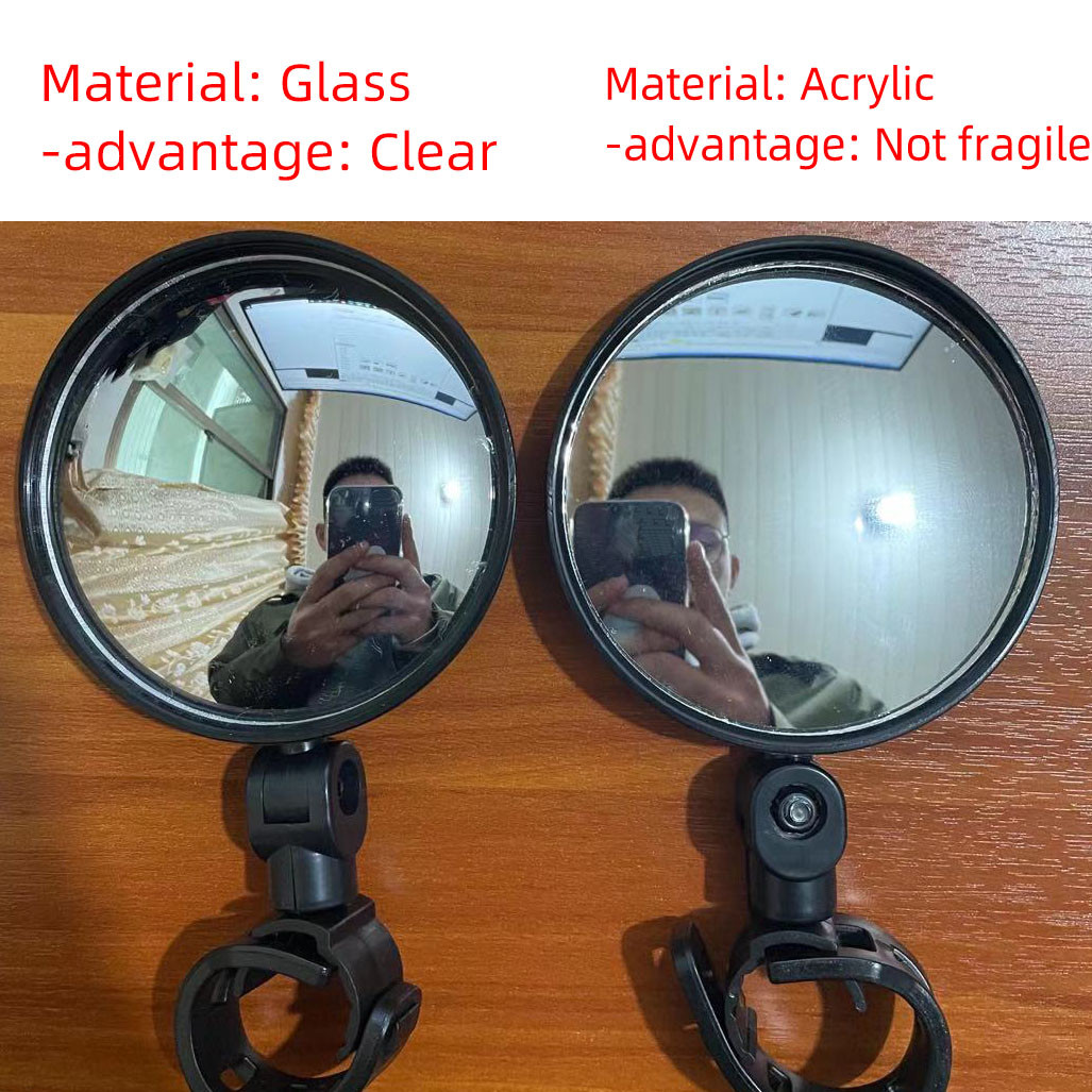Buy 2021 Bike Mirror Convex Mirror Rubber Adjust Material Back Told ...
