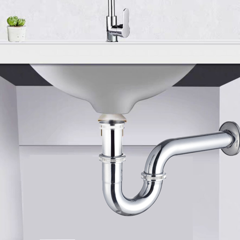 Buy Bathroom Brass Bottle Trap Siphon P-trap Basin Sink Drain Bathroom ...