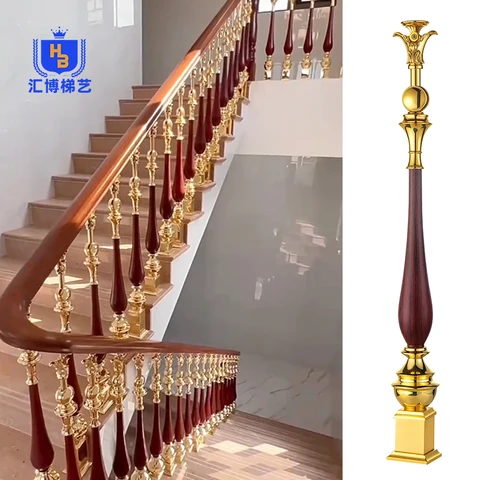 Buy Best Selling Luxury Real Brass Original Color Stair Railing Design ...