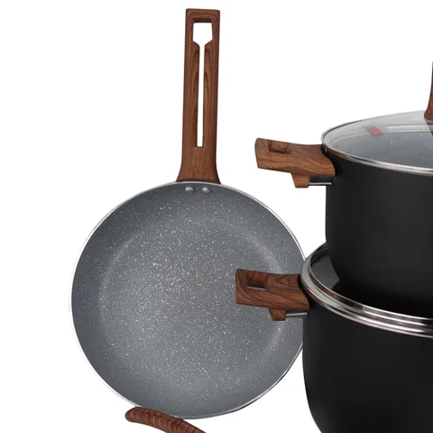 Buy Chef Best Kitchen Ware Nordic/ Non-stick Cookware Set With Wooden ...