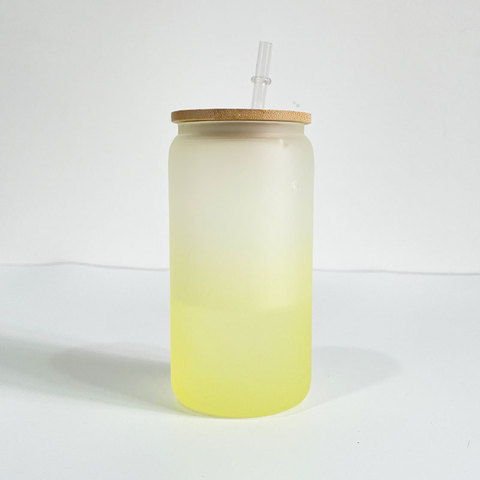 Buy Color Change Glass Cans 16oz Blank Sublimation Cold Color Changing ...