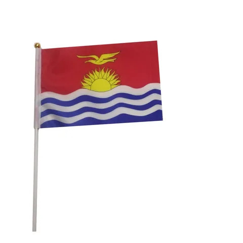 Buy Custom Kiribati Flag 14 * 21cm Polyester Kiribati Hand Waving ...