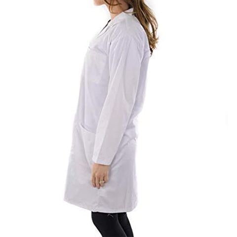 Buy Custom Polyester Lab Coat Doctor Nurse Uniform Blouse Pure Color ...