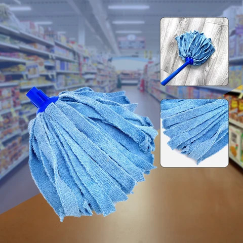 Buy Detachable Blue Clean Mop Rolls Strips Cloth Microfiber Strip Mop ...