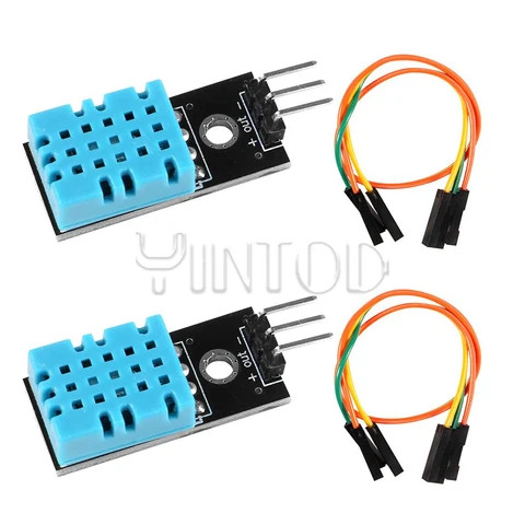 Buy Dht11 Temperature And Humidity Sensor With Dupont Wires 3.3v-5v ...