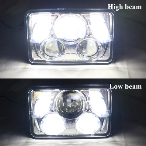 Buy Dot Sae High Low Beam Light Uv Protection Rectangular 4x6 Inch Car ...