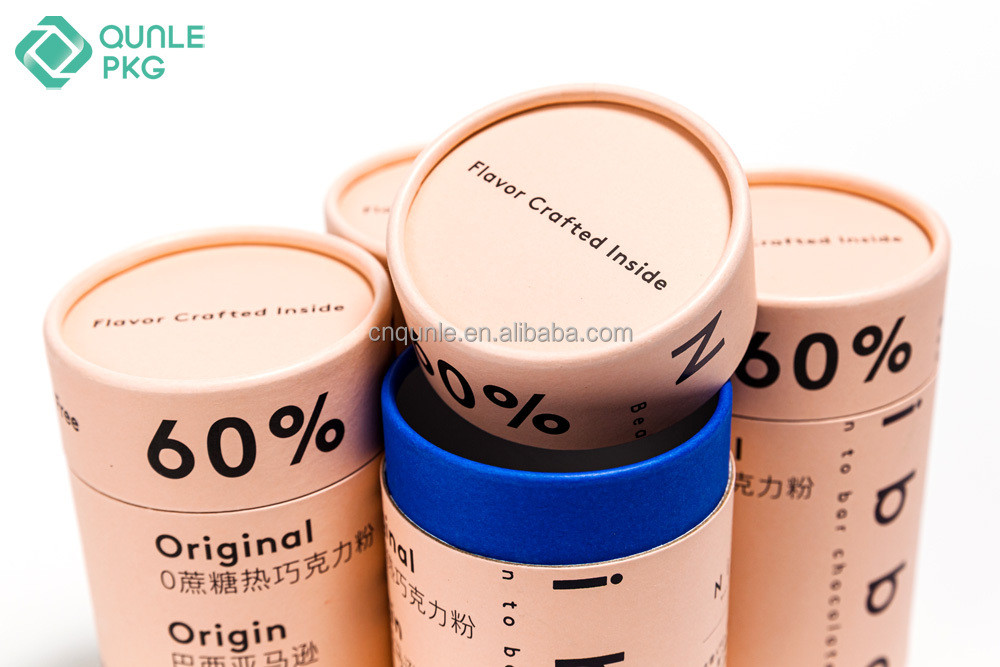 Buy Eco Friendly Cardboard Tube Protein Packaging Protein Powder ...