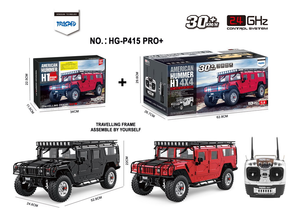 Buy Hg-p415 Pro+ Black 1/10 Rc Car 2.4g Full Scale 4x4 American ...