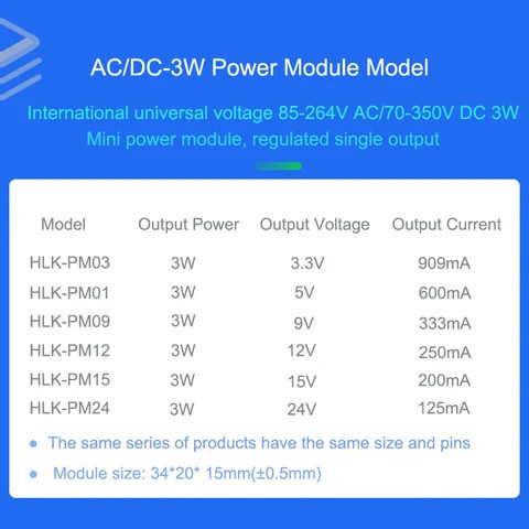 Buy Hi-link Hlk-pm01 Acdc Mini Size Switching Power Module 220v/110v To ...
