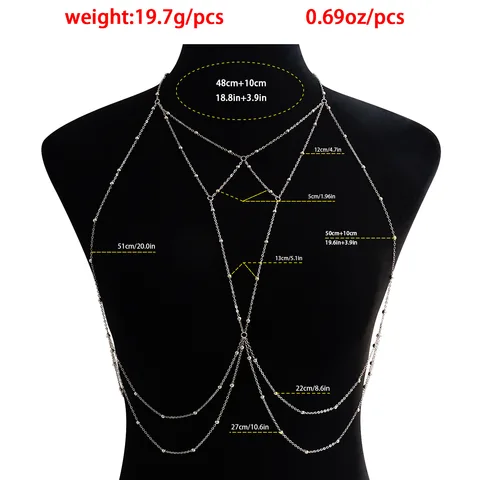 Buy High Quality Bikini Body Chain Exaggerated Zircon Party Beach Bra ...