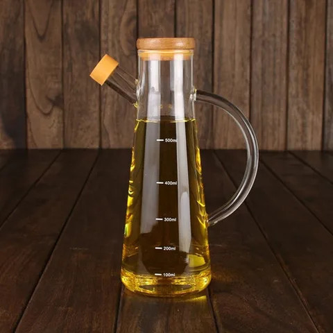 Buy Home Use High Borosilicate Transparent 500ml Kitchen Glass Oil Pot ...