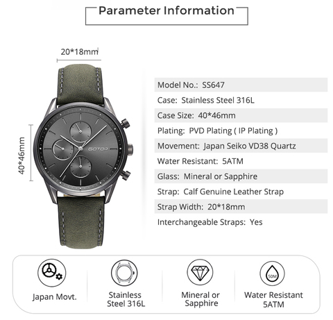 Buy In Bulk Luxury Original Multifunction Hands Watch Makers Mens Brand ...