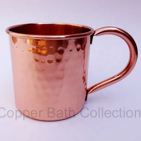 Buy Indian Made 100% Copper Moscow Mule Mug Customizable Plain Glass ...