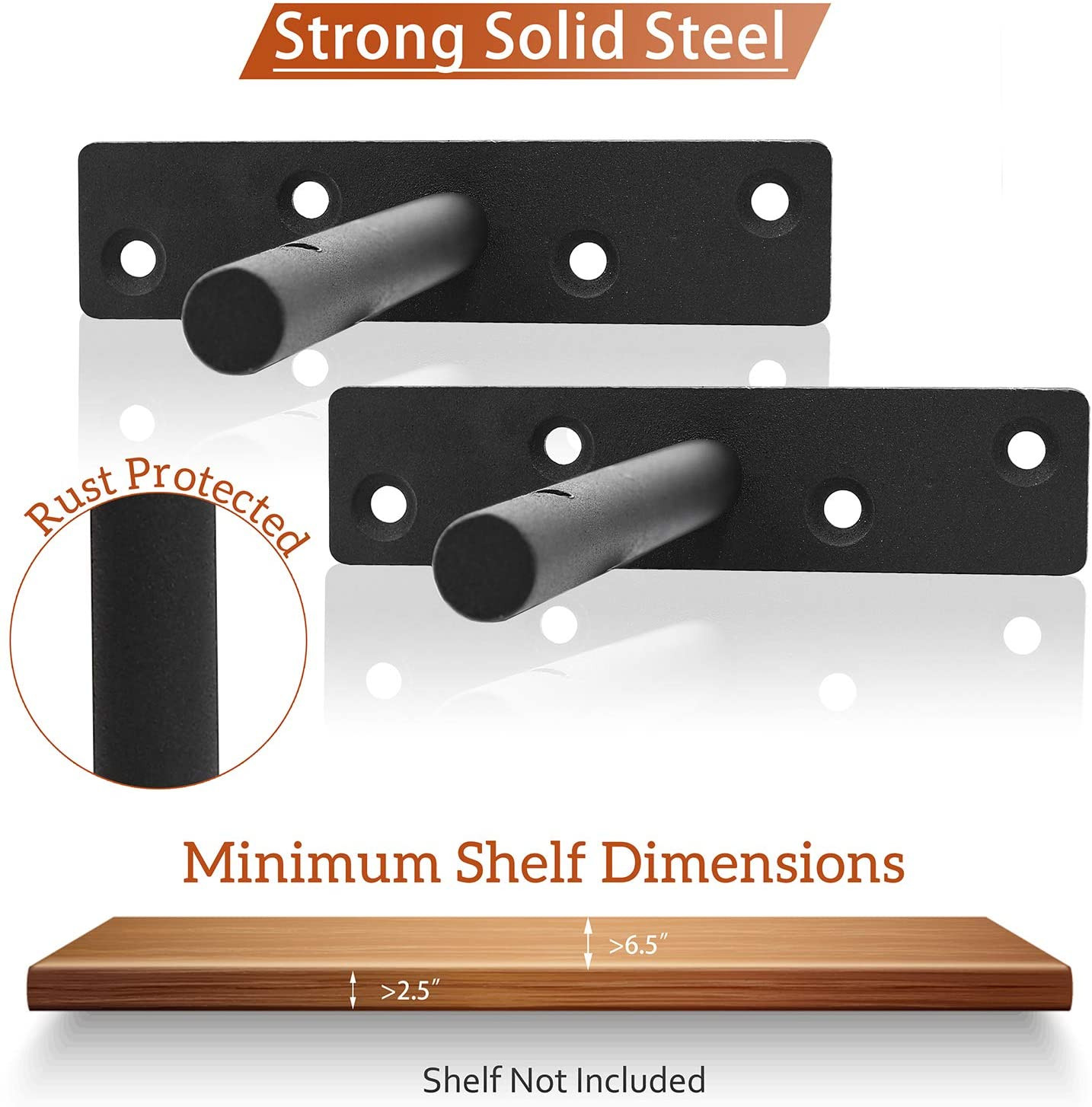 Buy Invisible Floating Shelf Bracket Supports Concealed Wood Shelves ...