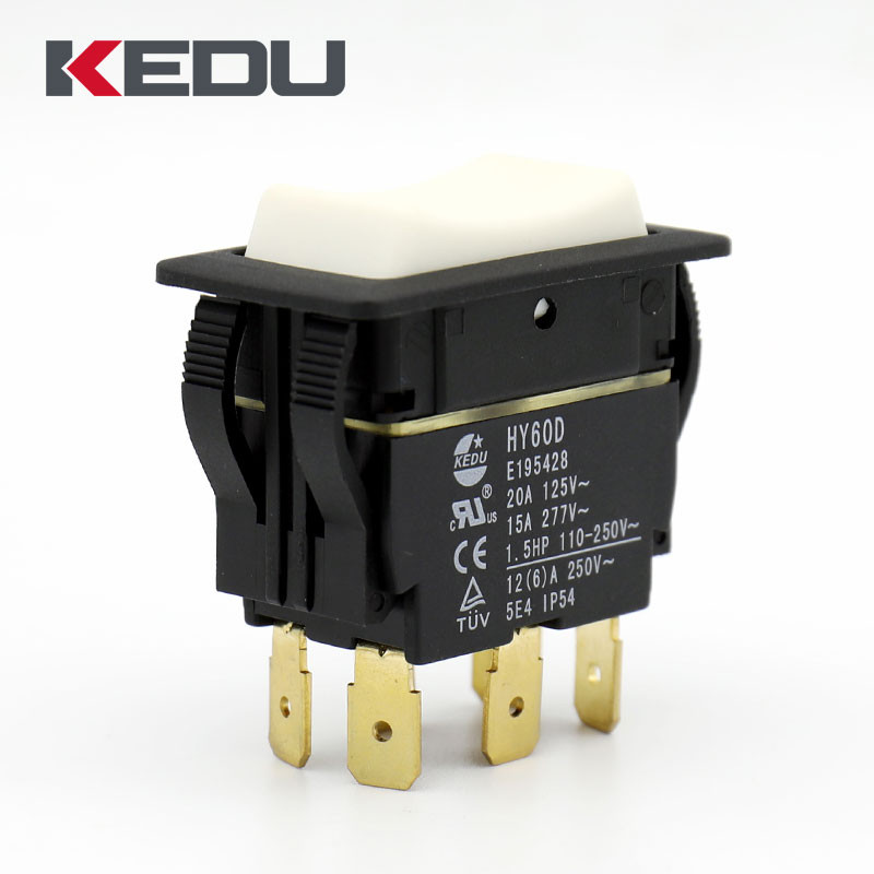 Buy Kedu On Off On Dpdt Momentary White Color 3 Way Rocker Switch With ...