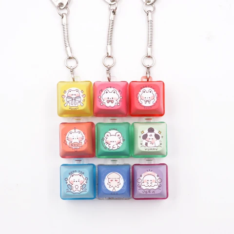 Buy Keycaps Custom Design Led Keycap Fidget Keychain Keyboard Click ...