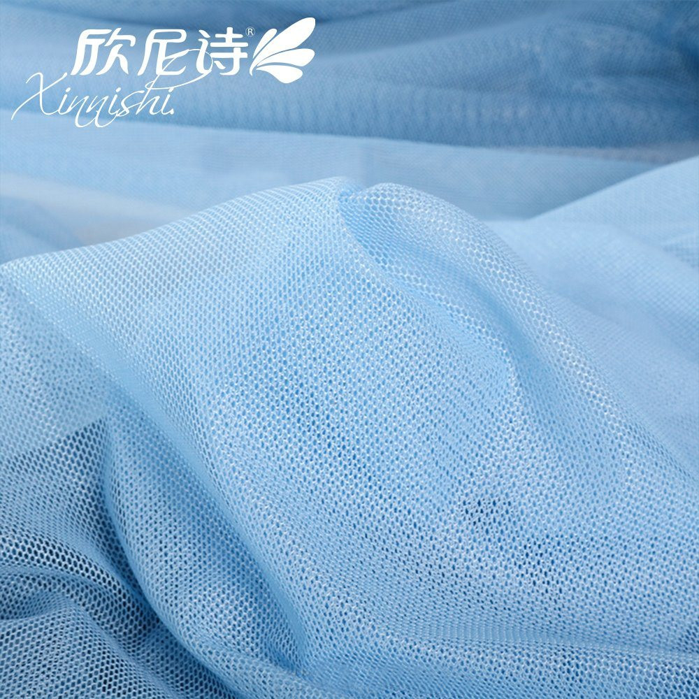 Buy Knitting Mesh Fabric Gradient Blue 93%polyester 7%spandex 4 Way Stretch Underwear Fabric For ...