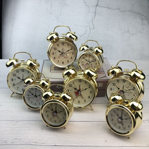 Buy Luminous Metal Alarm Clock 4 Inch Living Room Bedroom Table Clock ...