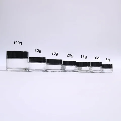 Buy Luxury Skincare Cream Jars 5g 10g 15g 20g 30g 50g 100g Empty Round ...