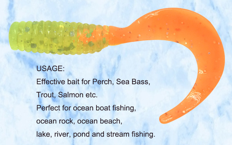 Buy Mayfly Fishing Soft Lures 38mm Soft Wrinkle Worm Bait Fishing Lures ...