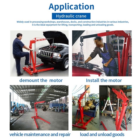 Buy Mini Hydraulic Mobile Portable Folding Jack Car Engine Crane Manual ...