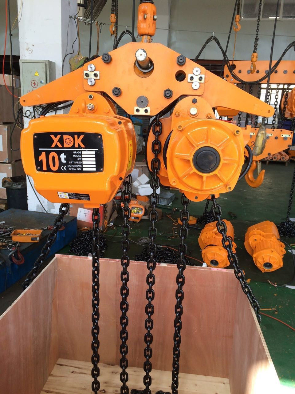 Buy New 0.5t Roller Chain Hoist With Electric Scaffolding from Wuxi ...
