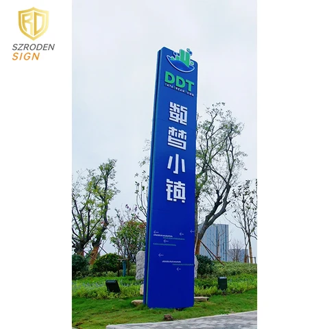 Buy Outdoor Aluminium Illuminated Led Pylon Signboard Advertising ...