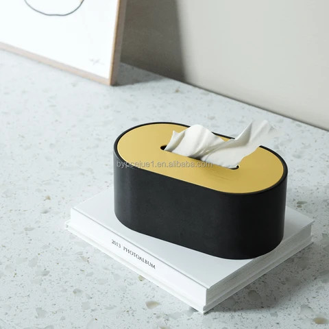 Buy Oval Tissue Box With Metal Cover For Hotel Bar Interior Decorative ...