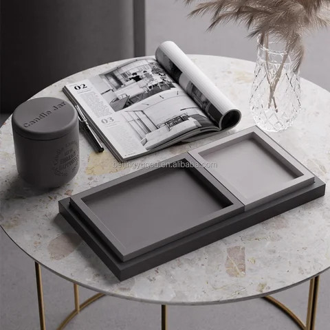 Buy Scandinavian Minimalist Square Concrete Large And Medium Size Tray ...