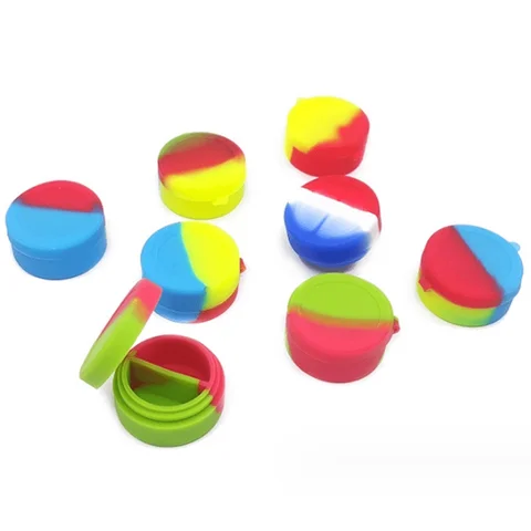Buy Small Portable Travel Silicone Storage Stash Jar Two Chambers ...