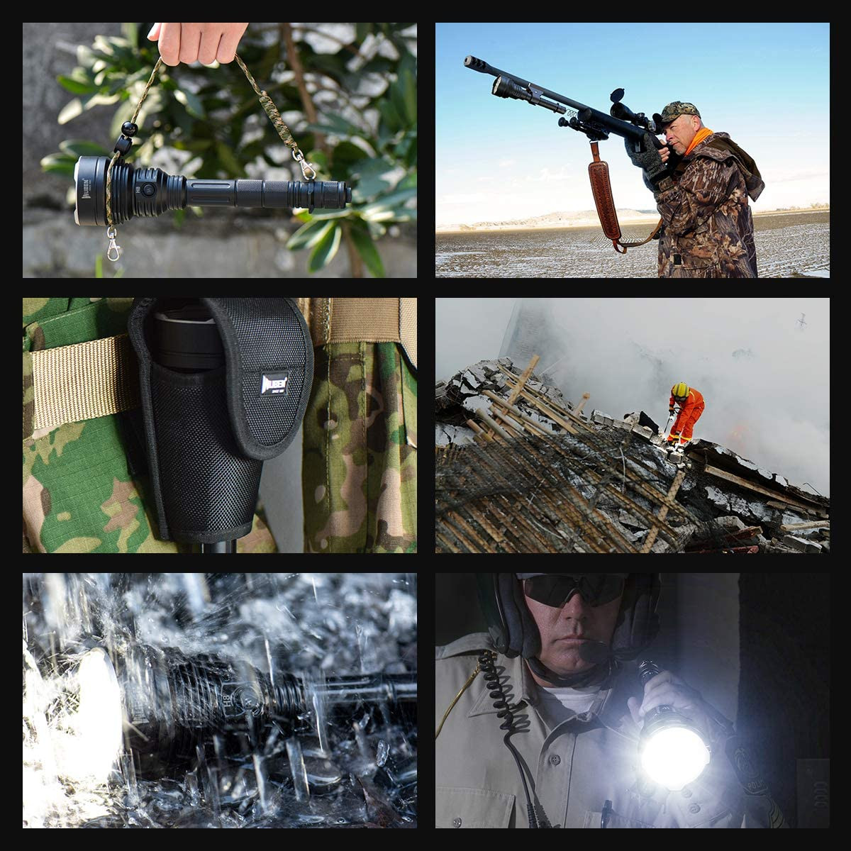 Buy Tactical Army Hunting Torch Light Rechargeable Army Defense ...
