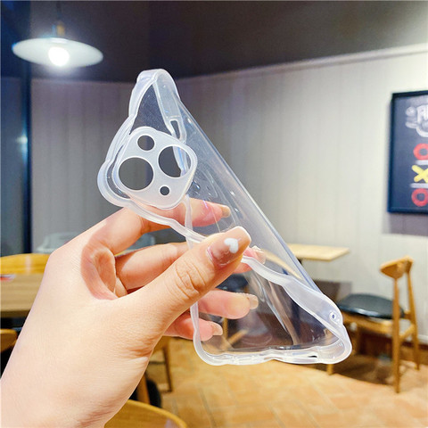 Buy Transparent Wave Pattern Frame Phone Case For Iphone 13 12 11 Pro ...