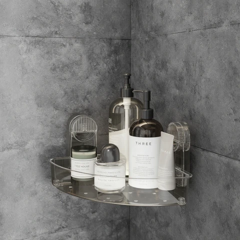 Buy Vacuum Suction Corner Shower Caddy Wholesale Acrylic Bathroom ...