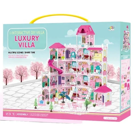 Buy Villa Furniture Toys For Girls Miniature Beauty Fashion Play House ...