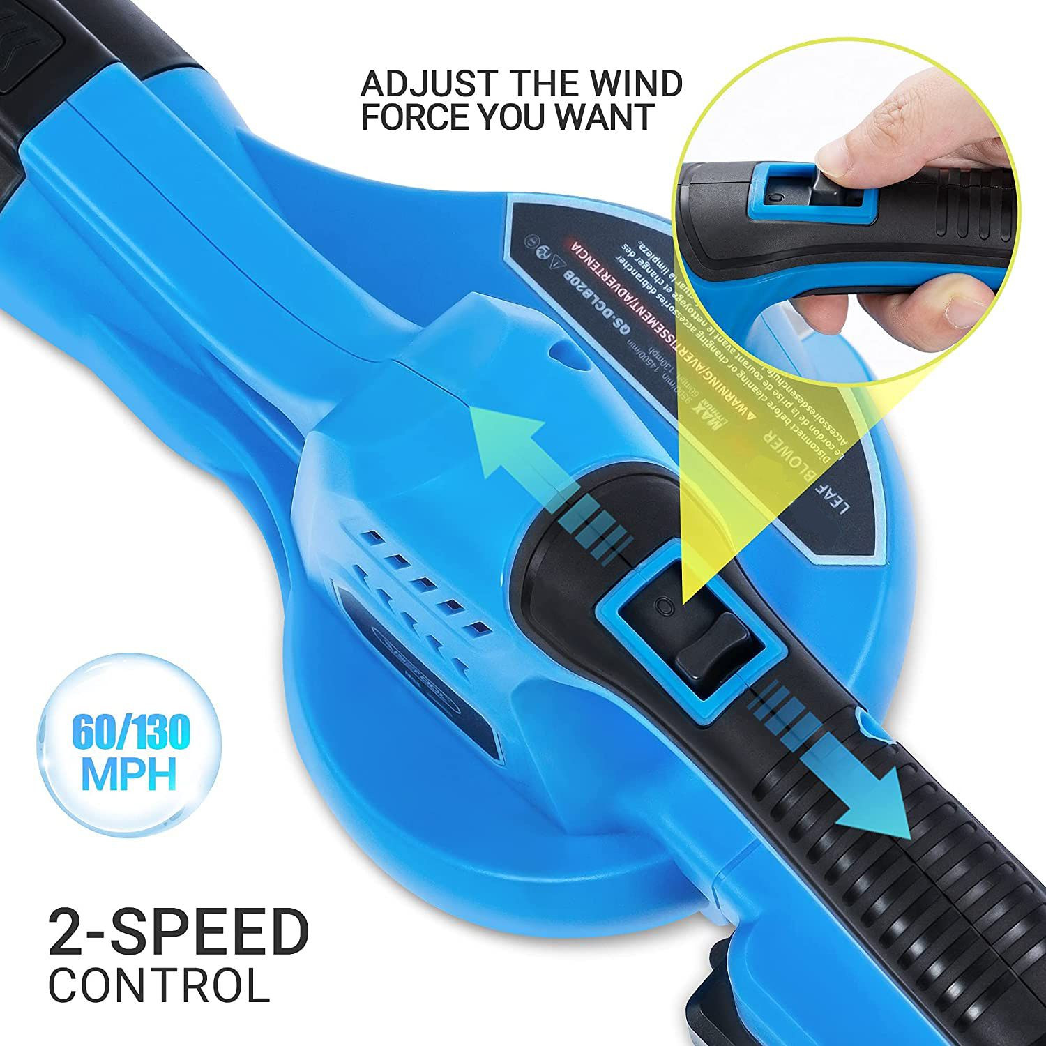 Buy 20v Cordless Rechargeable Leaf Blower Electric Handheld Leaf Blowers Variable Speed Blower ...