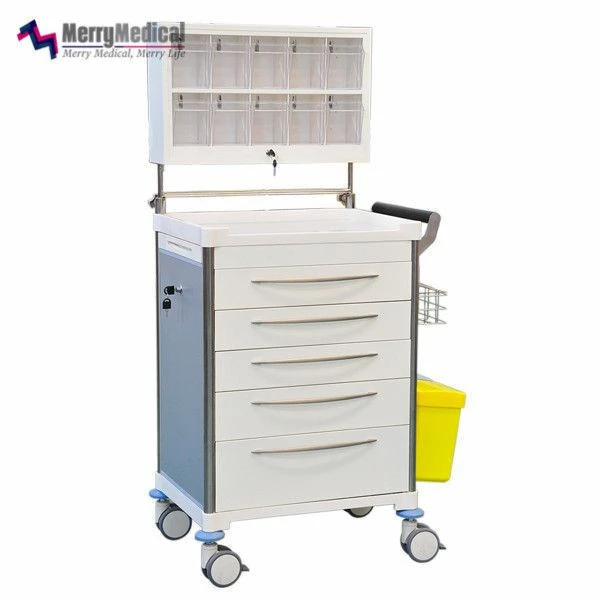 Buy Aluminous 5 Drawer Anesthesia Cart With Cabinet from Company ...