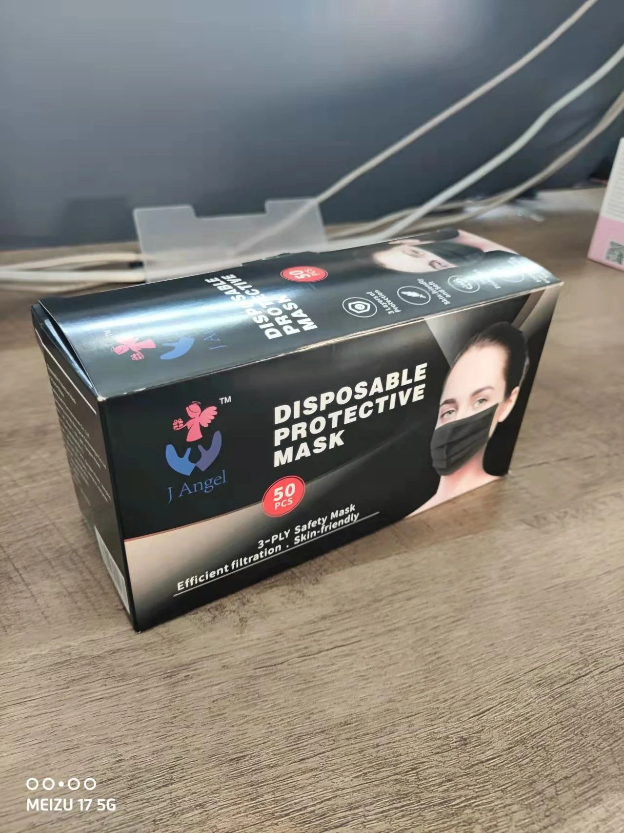 Buy Non-woven Fashion Disposable Medical Face Mask Black With Ce from ...