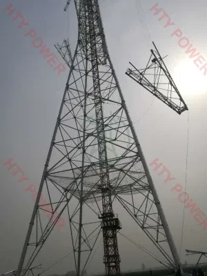 Buy 110kv Angular Steel Lattice Tower Professional Design / Producing ...