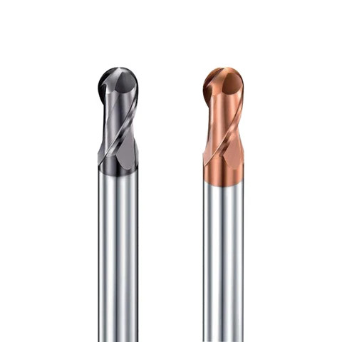 Buy 2 Flutes 4flutes Slotting Metal Ball Nose End Mills Coated Tungsten ...