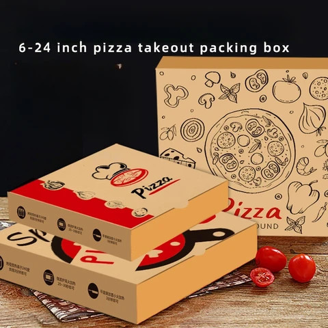 Buy 2024 New Custom Pizza Box Reusable 6 To 24 Inch Corrugated Paper Pizza Slice Container ...