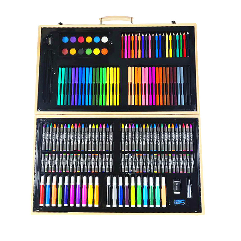 Buy 214piece Deluxe Professional Wooden Box Drawing Art Set Drawing Set ...