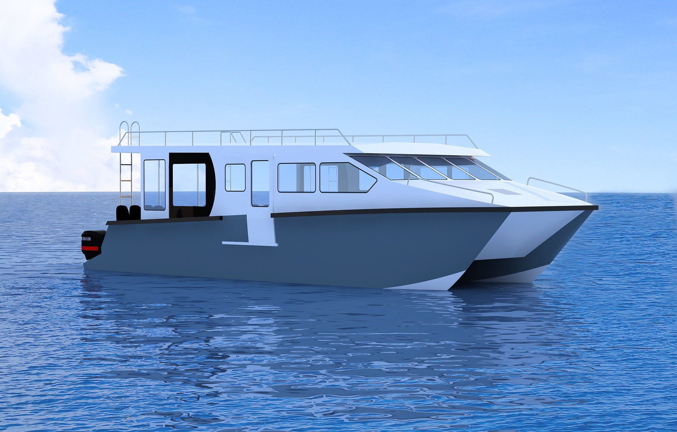 Buy Aluminium Twin Hull Boat Catamaran Passenger Boat For Sale from ...