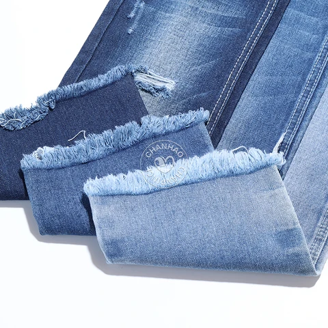 Buy Blue Left Twill 95% Cotton Denim Fabric For Jeans 11oz High Quality ...