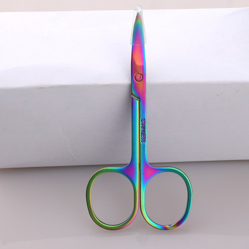 Buy Curved Nail Scissors, Stainless Steel Nose Hair Scissors, Facial ...